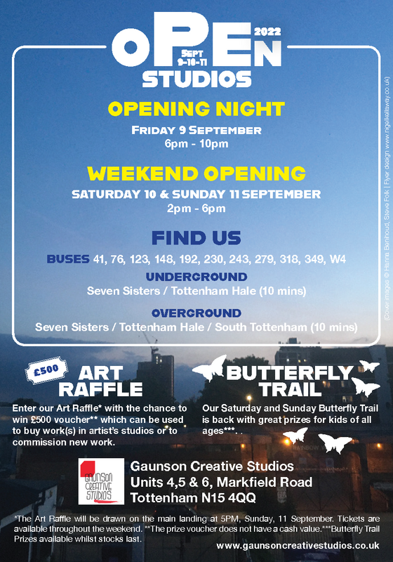 Gaunson Creative Open Studios as part of Markfield Road Festival 2022